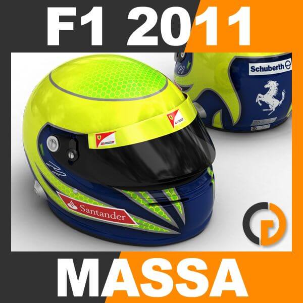 Helmet F1 2011 Felipe Massa - 3D Model by CGShape