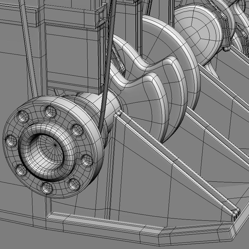 L4 16V Engine Section - 3D Model by CGShape