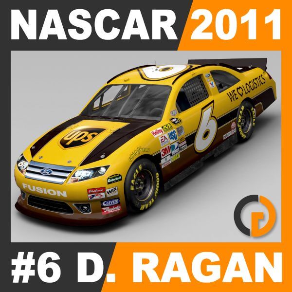 Nascar 2011 Car - David Ragan Ford Fusion 6 - 3D Model by CGShape