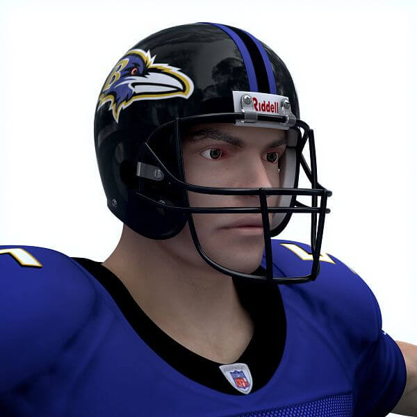 NFL Player Baltimore Ravens - Rigged 3D Model by CGShape