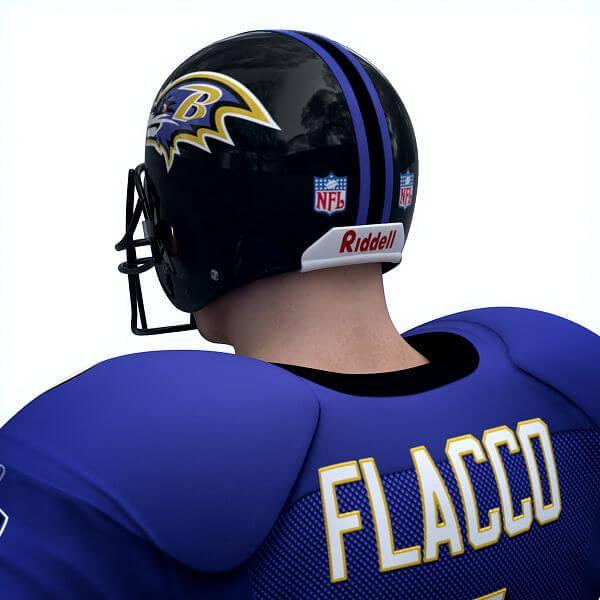 NFL Player Baltimore Ravens - Rigged 3D Model by CGShape