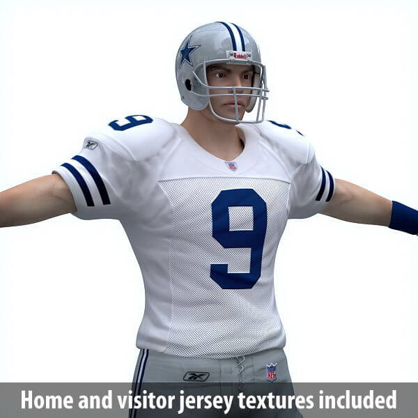 NFL Player Dallas Cowboys - 3D Model by CGShape