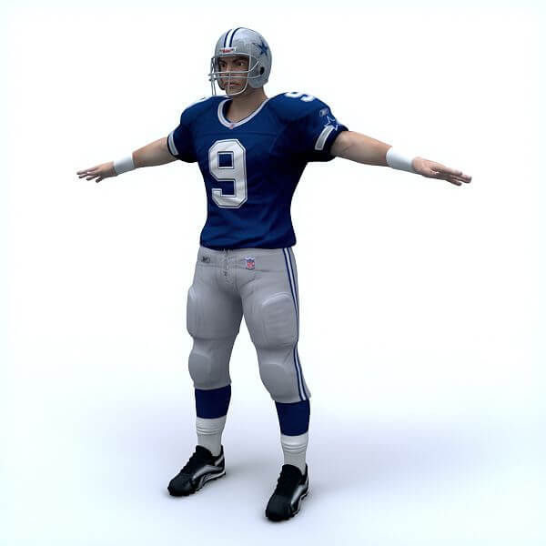 NFL Player Dallas Cowboys - 3D Model by CGShape