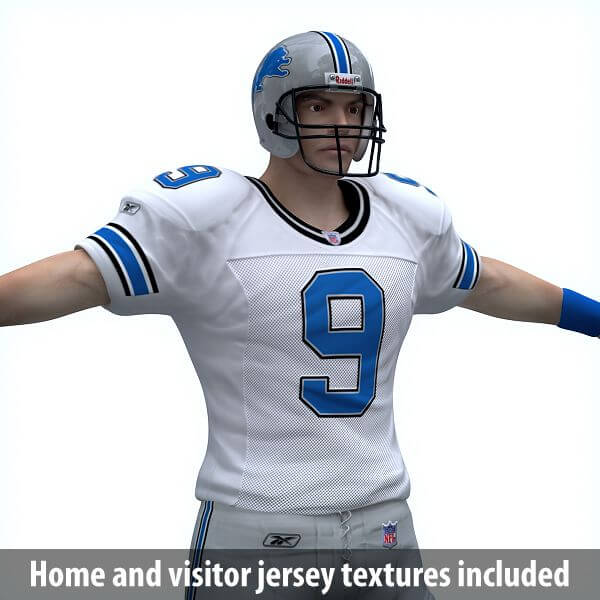NFL Player Detroit Lions - 3D Model by CGShape