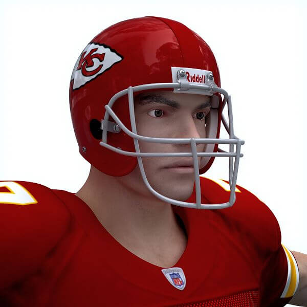 NFL Player Kansas City Chiefs - Rigged 3D Model by CGShape