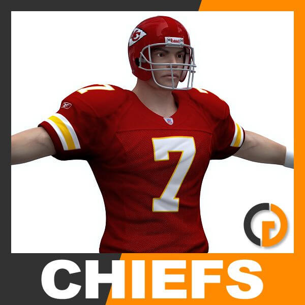 NFL Player Kansas City Chiefs - 3D Model by CGShape