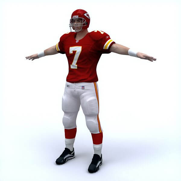 NFL Player Kansas City Chiefs - 3D Model by CGShape