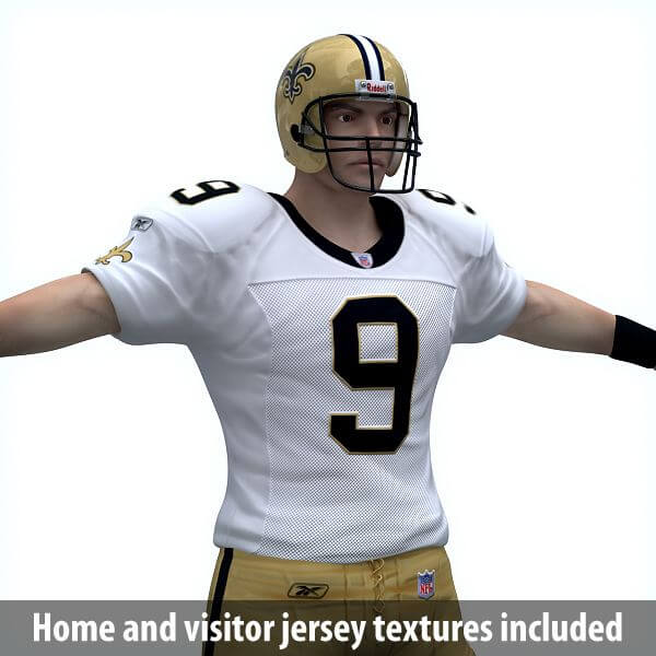 NFL Player New Orleans Saints - 3D Model by CGShape