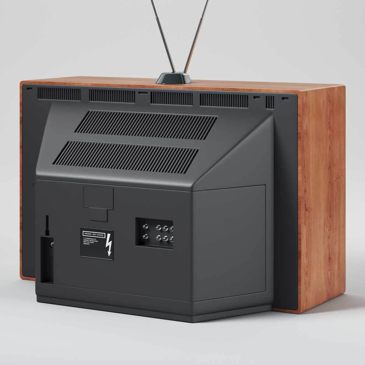 Retro 80's Television Set - 3D Model by CGShape