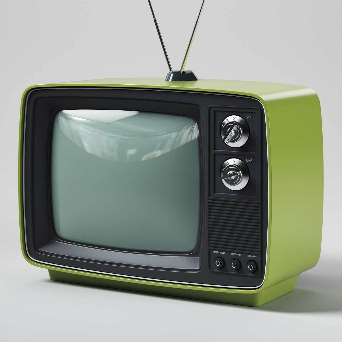 Retro Television Set and Radio Alarm Flip Clock - 3D Model by CGShape