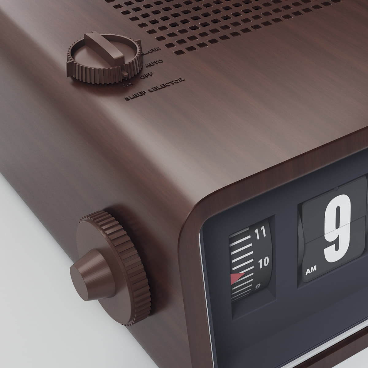 Retro Television Set, Flip Clock and Telephone - 3D Model by CGShape