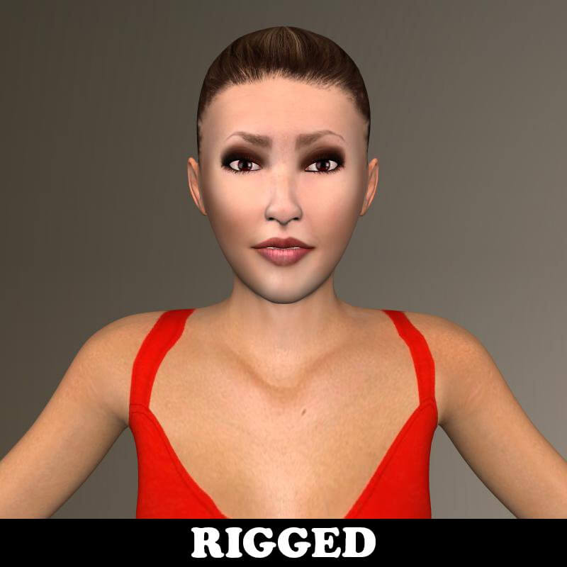 Rigged Beautiful Woman - 3D Model by Cgtools