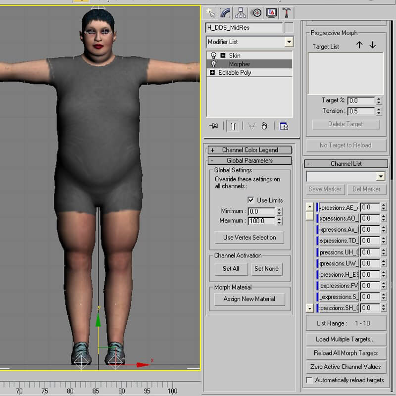 Rigged Fat Woman - 3D Model by Cgtools