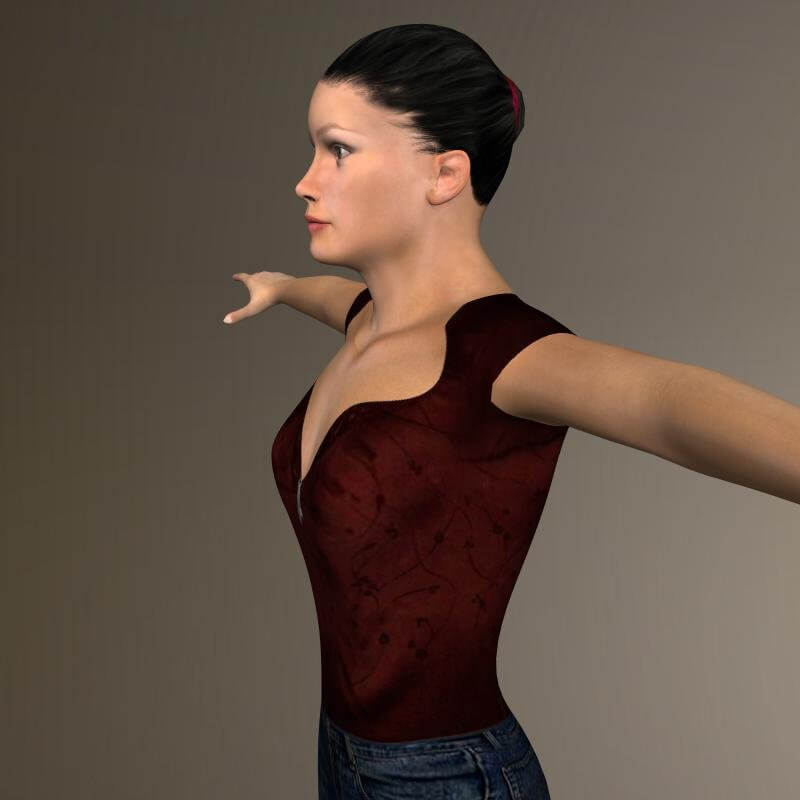 Rigged Girl - 3D Model by Cgtools