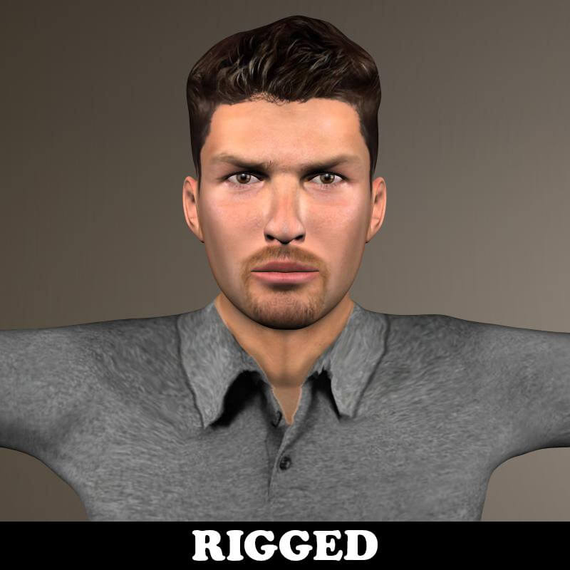Rigged Man - 3D Model by Cgtools
