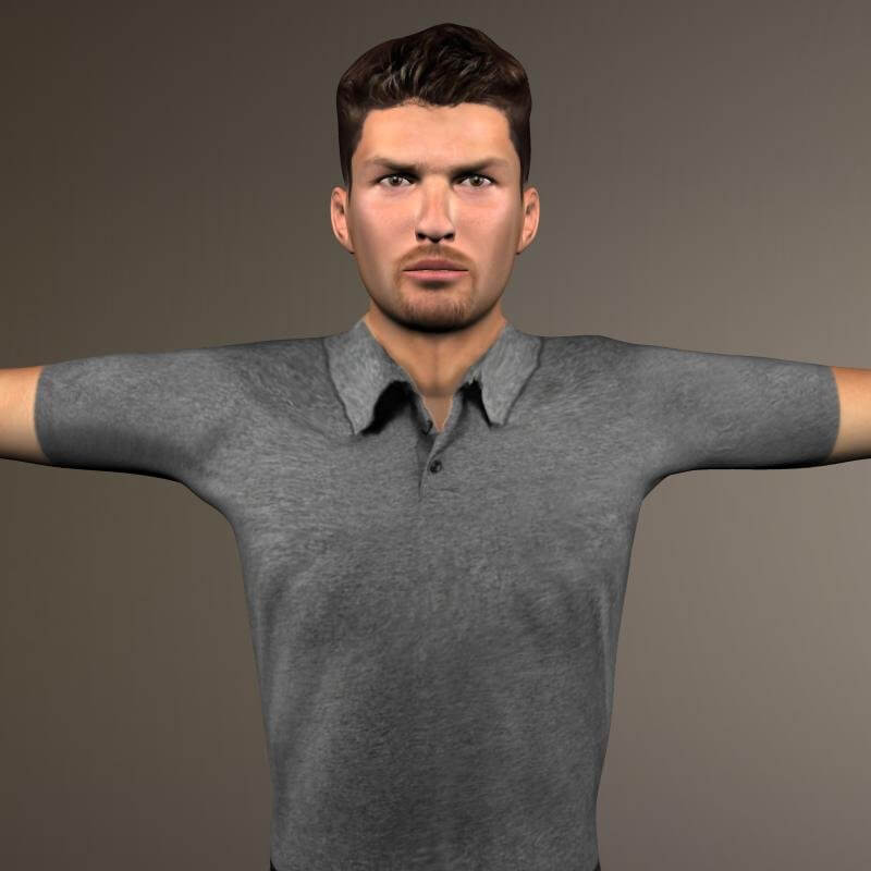 Rigged Man - 3D Model by Cgtools