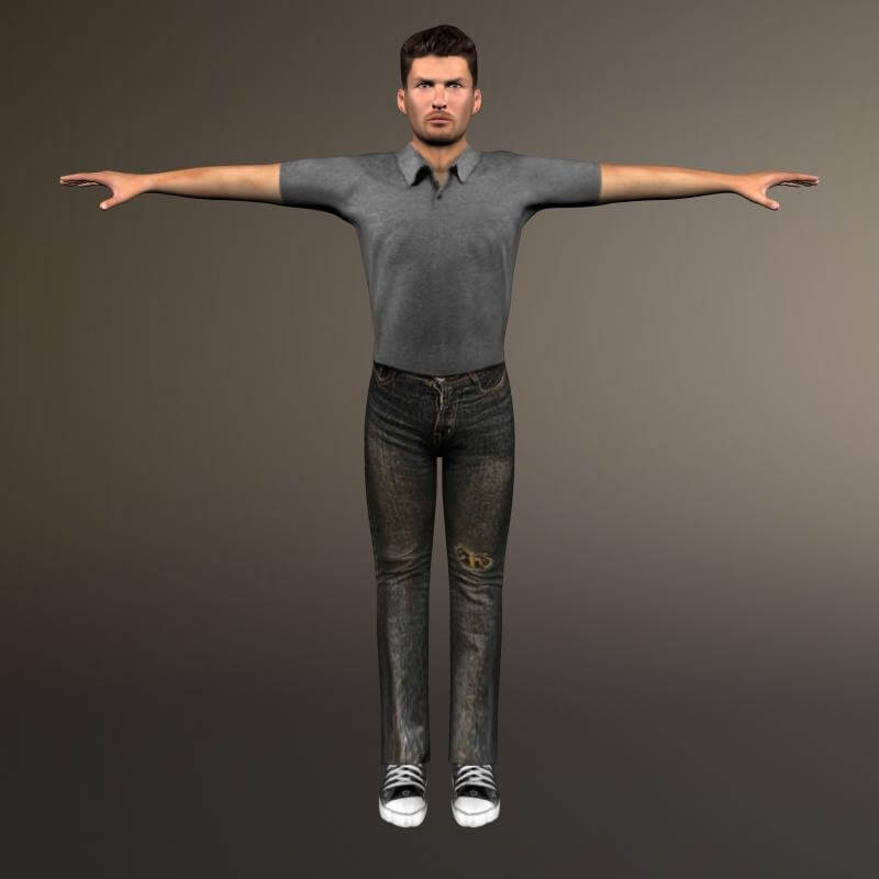 Rigged Man - 3D Model by Cgtools