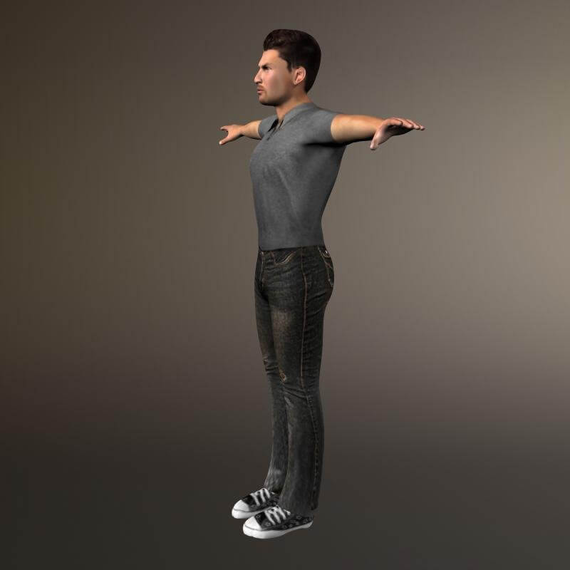 Rigged Man - 3D Model by Cgtools