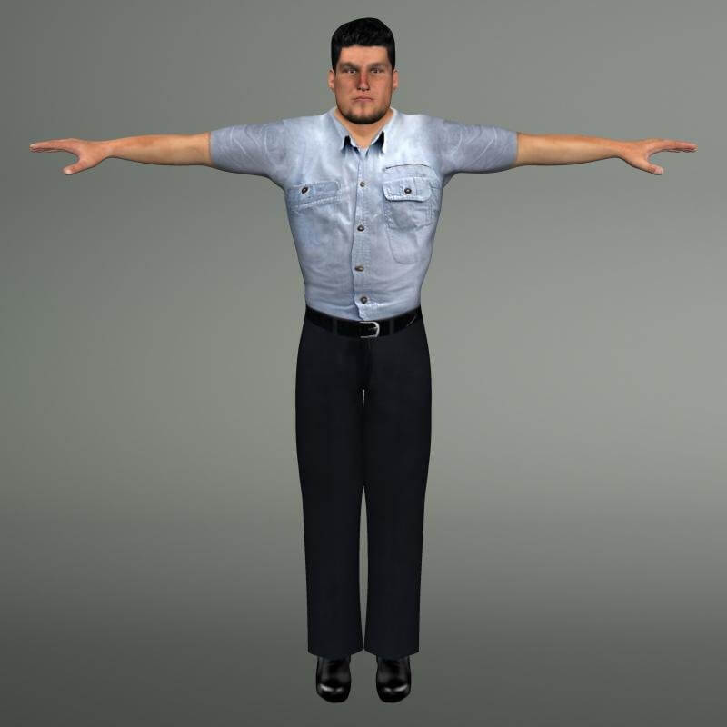 Rigged Man - 3D Model by Cgtools