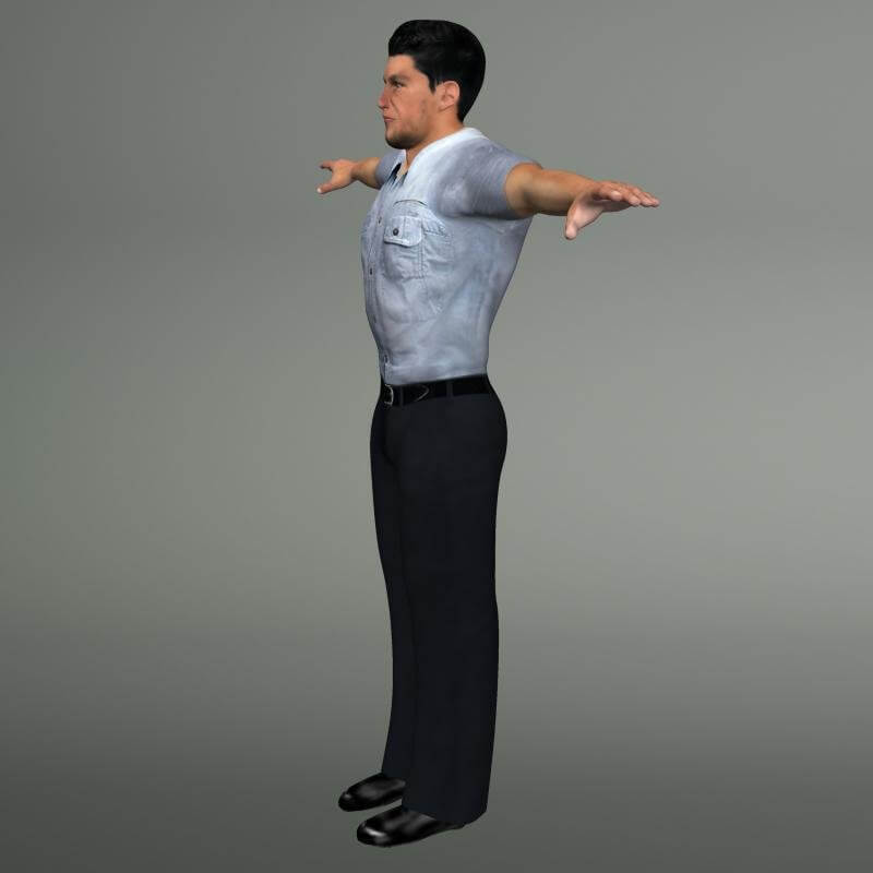 Rigged Man - 3D Model by Cgtools
