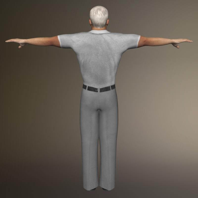 Rigged Old Man - 3D Model by Cgtools