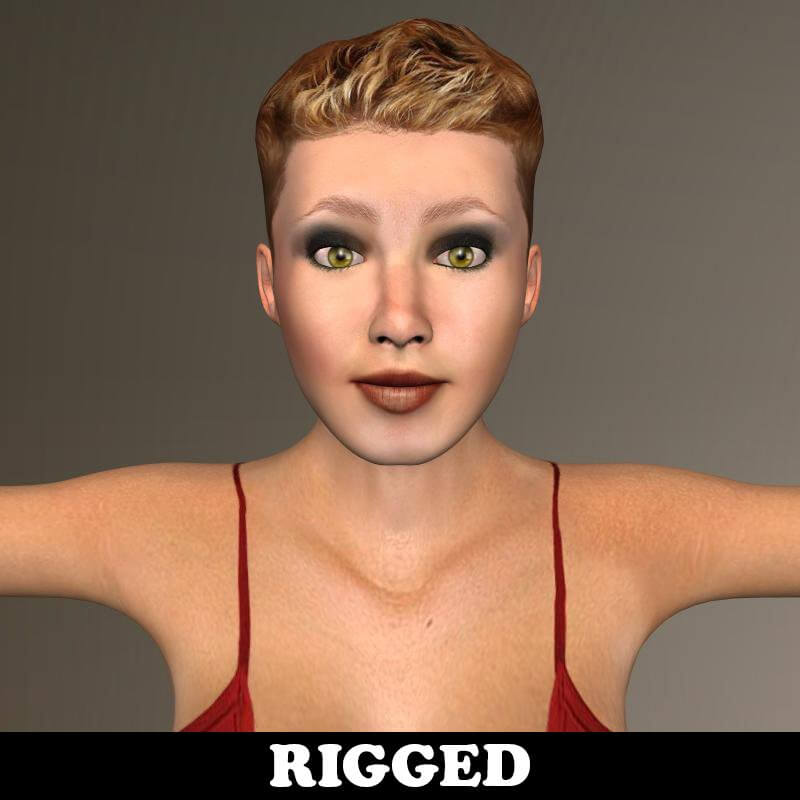 Rigged Pretty Woman - 3D Model by Cgtools