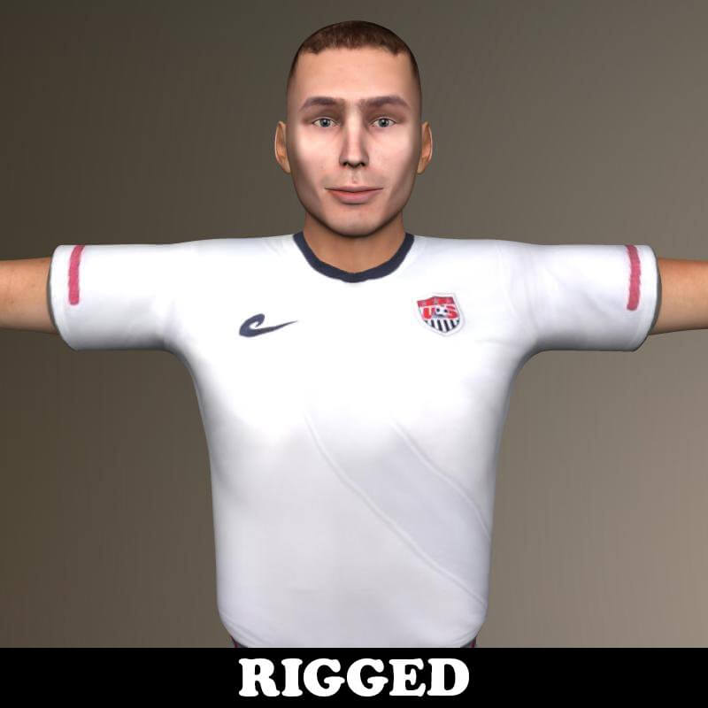 Rigged Sport Player - 3D Model by Cgtools