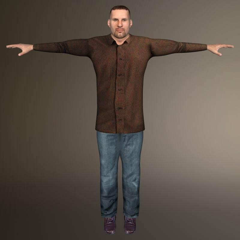 Rigged Young Man - 3D Model by Cgtools