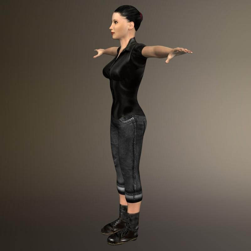 Rigged Young Woman - 3D Model by Cgtools