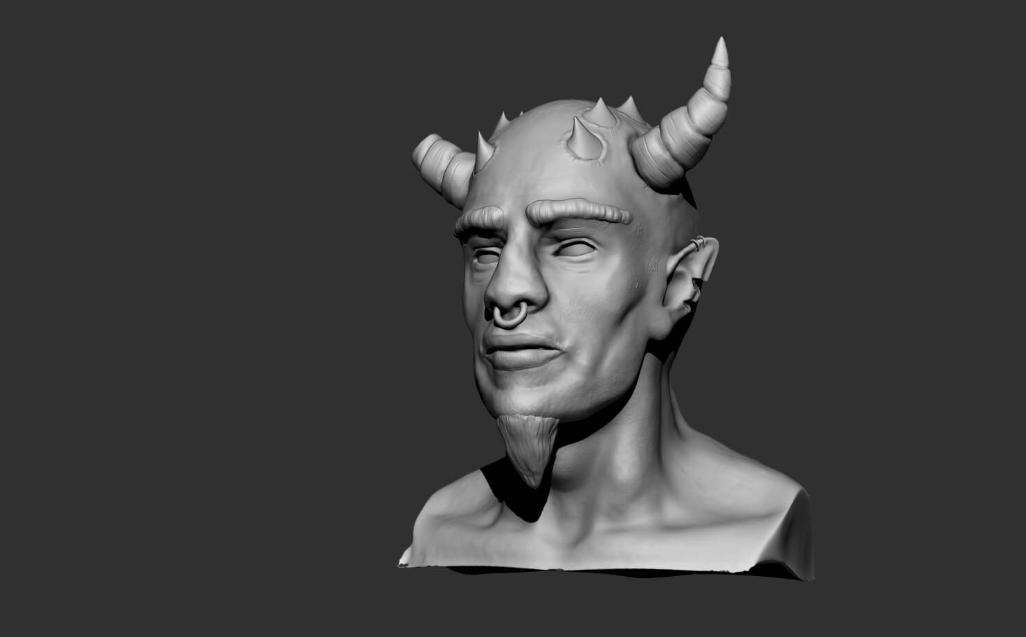 Brutal Devil Head - 3D Model by CGZen