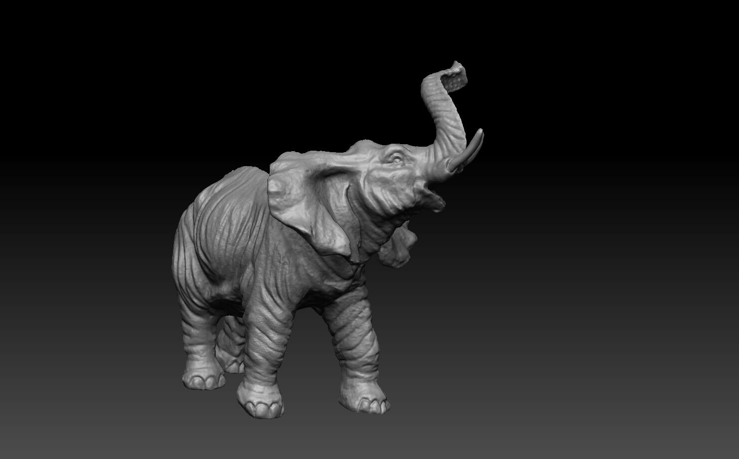 Elephant Sculpture - 3D Model by CGZen