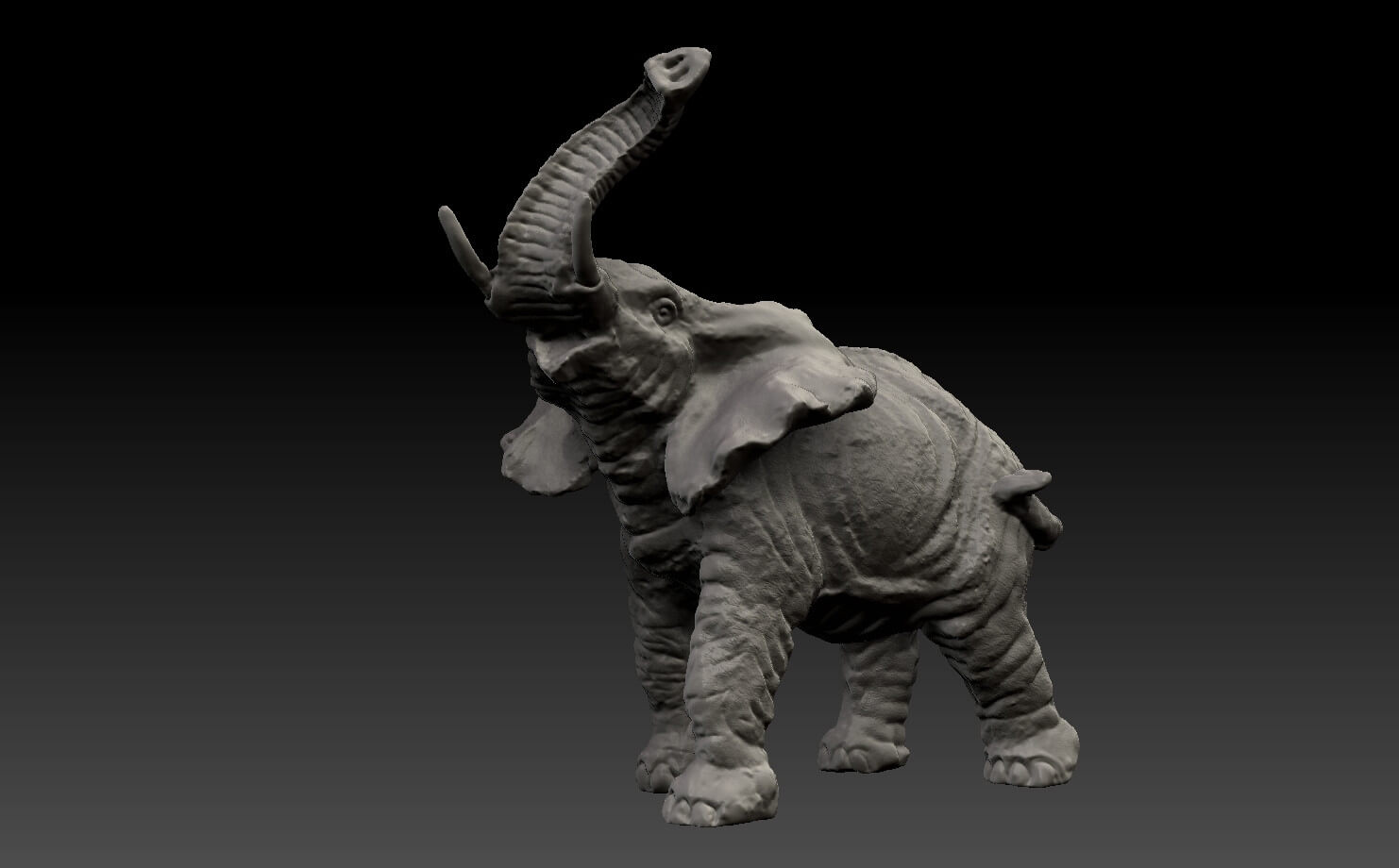 Elephant Sculpture - 3D Model by CGZen