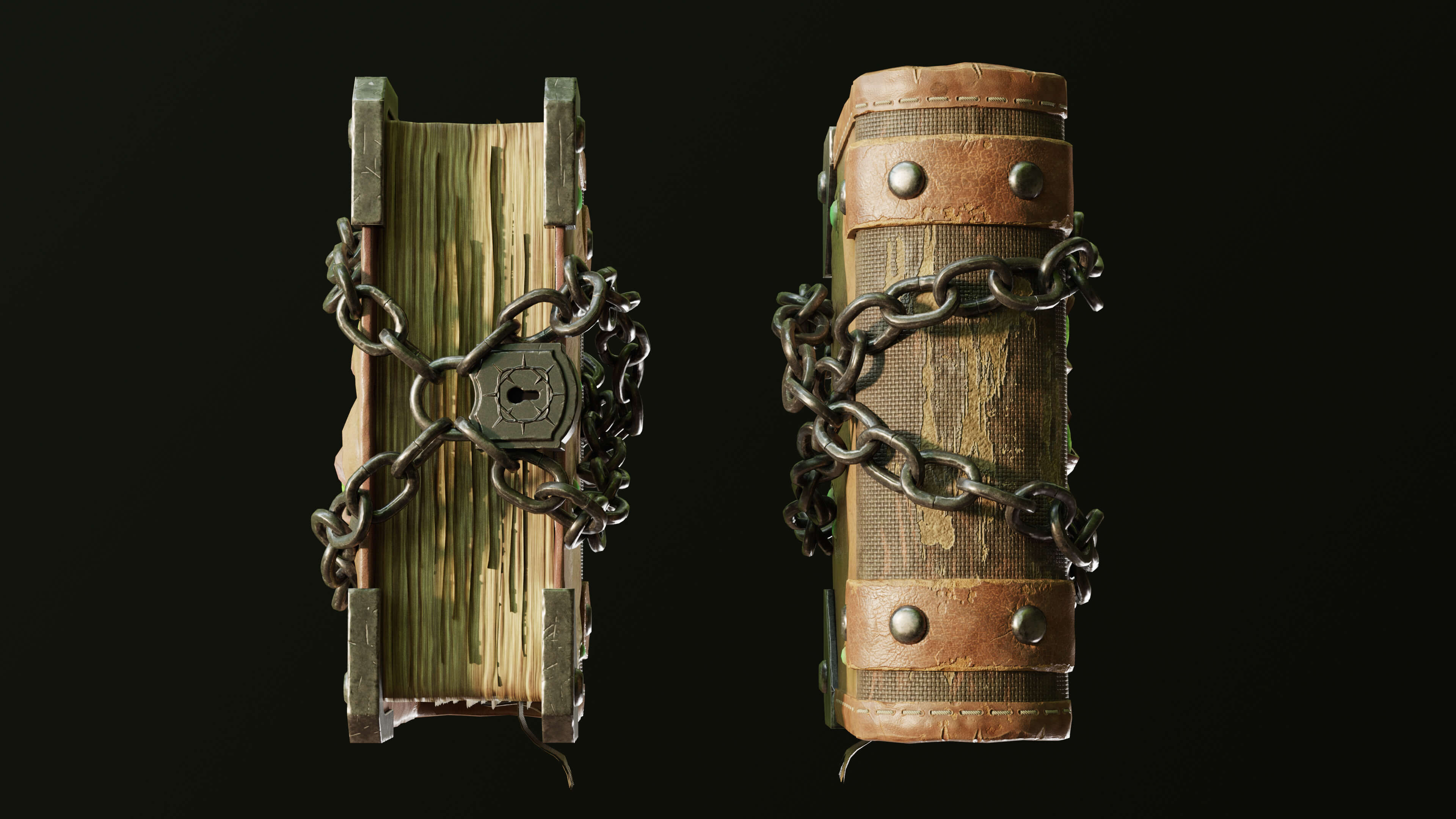 Cursed Grimoire 3D Render, Digital Art by CGZen