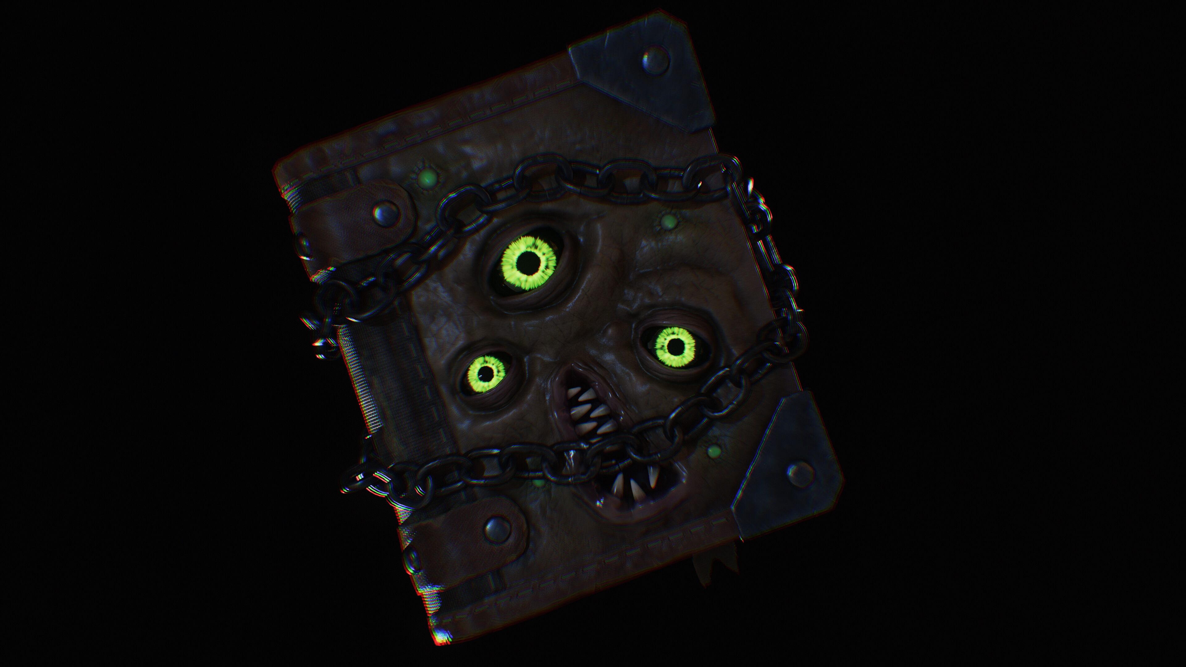 Cursed Grimoire 3D Render, Digital Art by CGZen