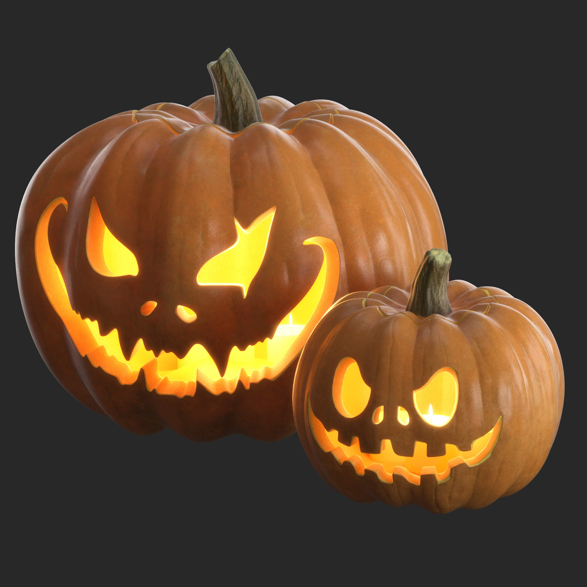 Halloween Pumpkins - 3D Model by CGZen
