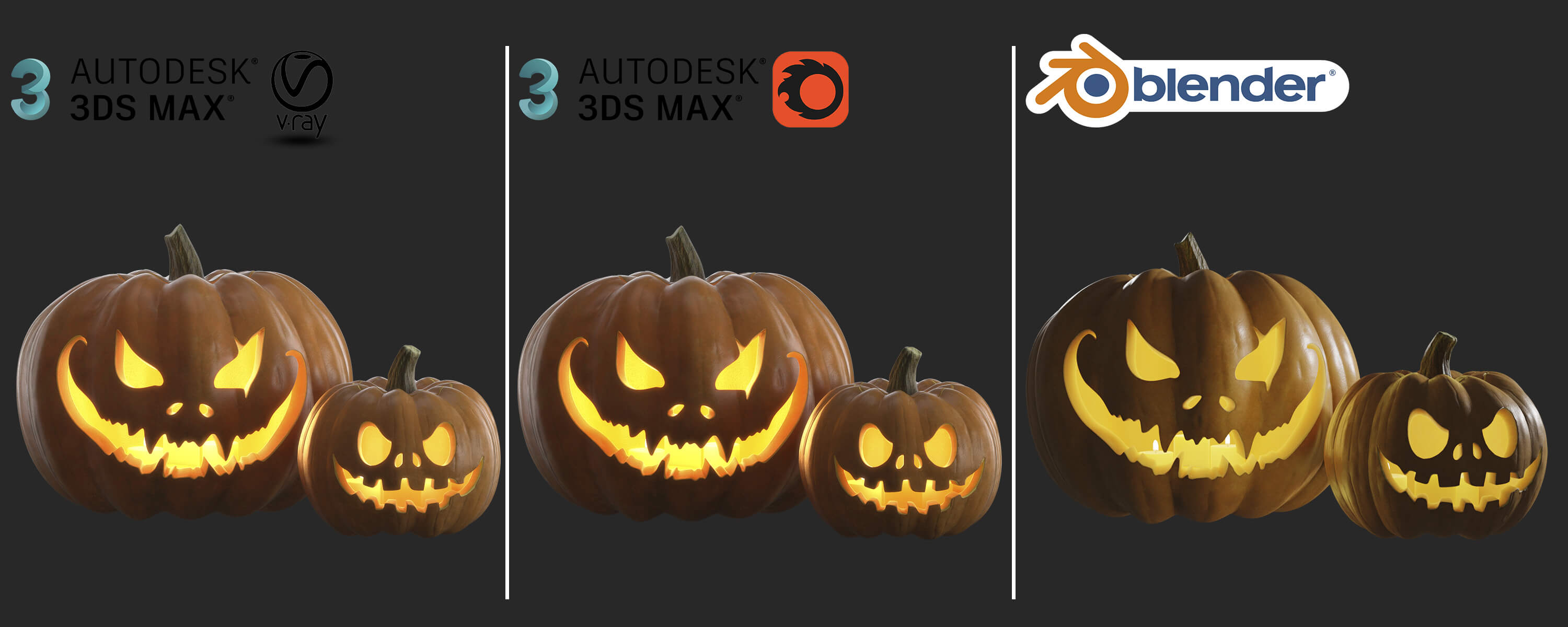 Halloween Pumpkins - 3D Model by CGZen