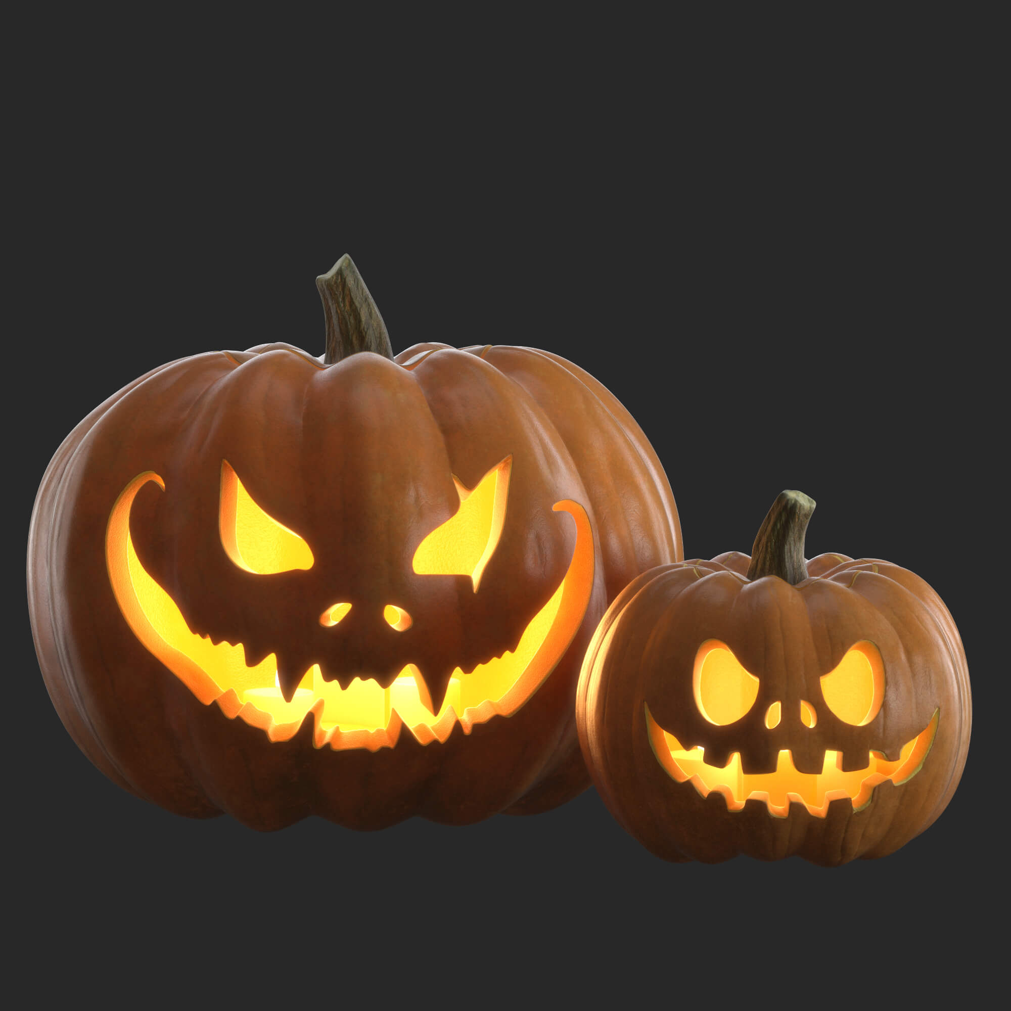 Halloween Pumpkins - 3D Model by CGZen