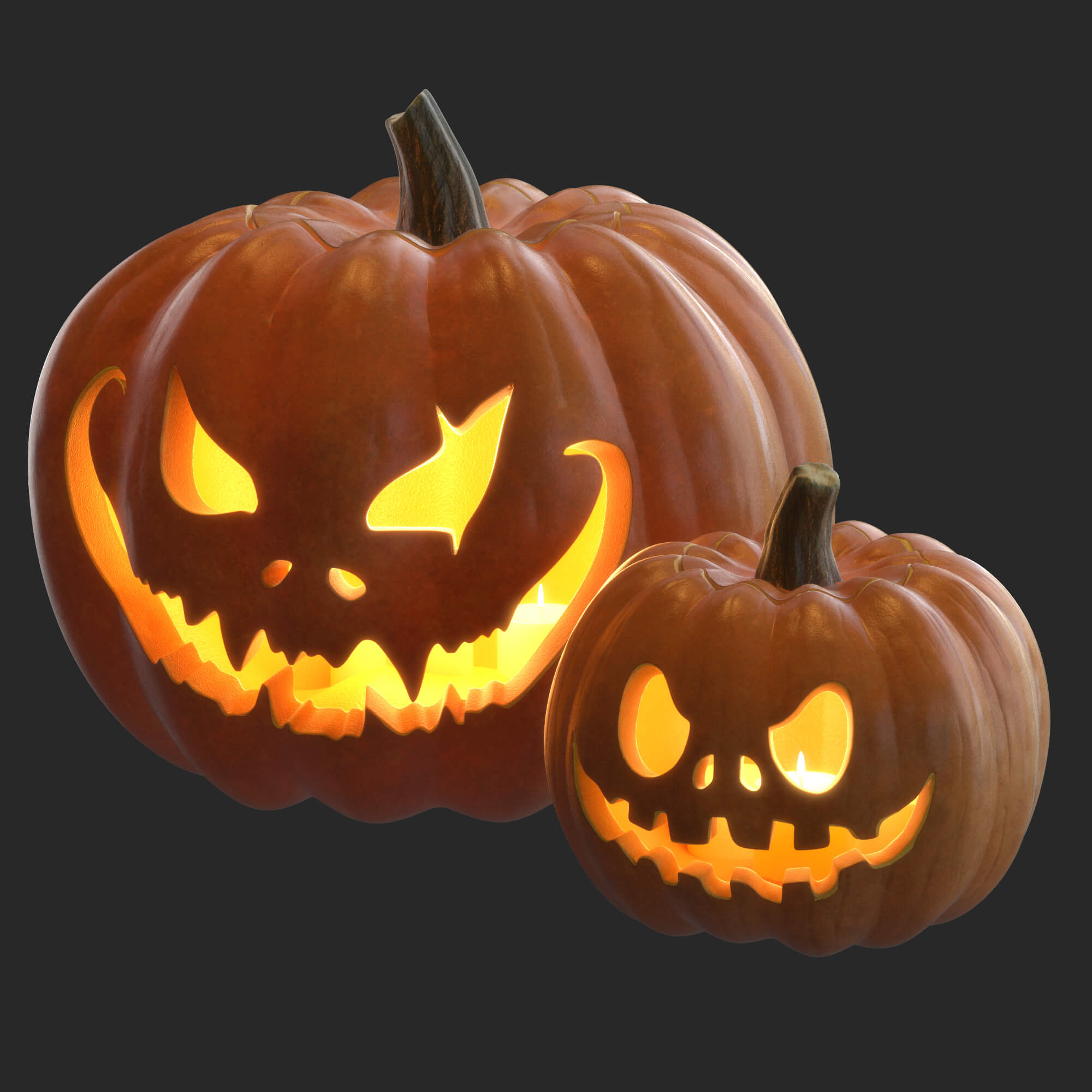 Halloween Pumpkins - 3D Model by CGZen