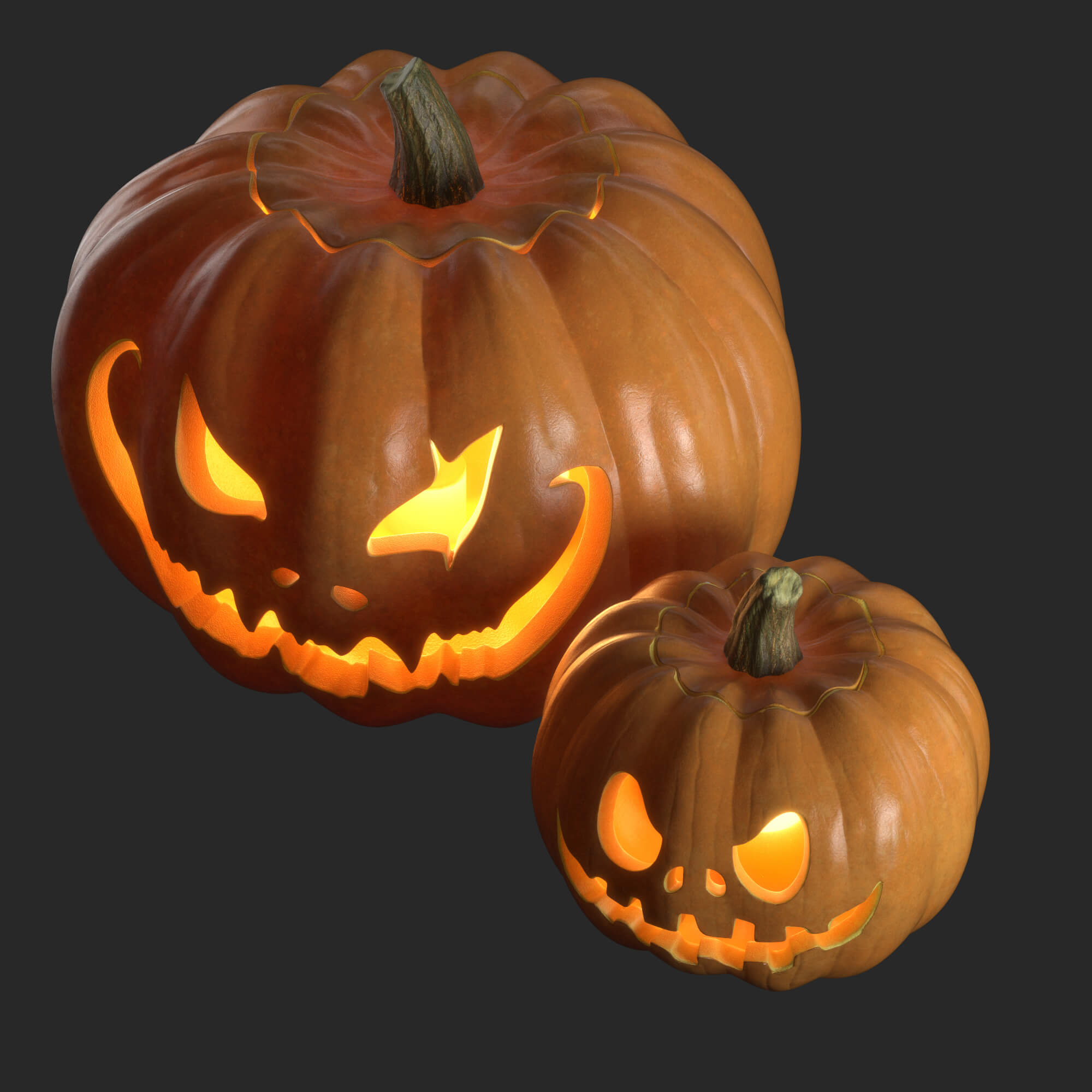 Halloween Pumpkins - 3D Model by CGZen