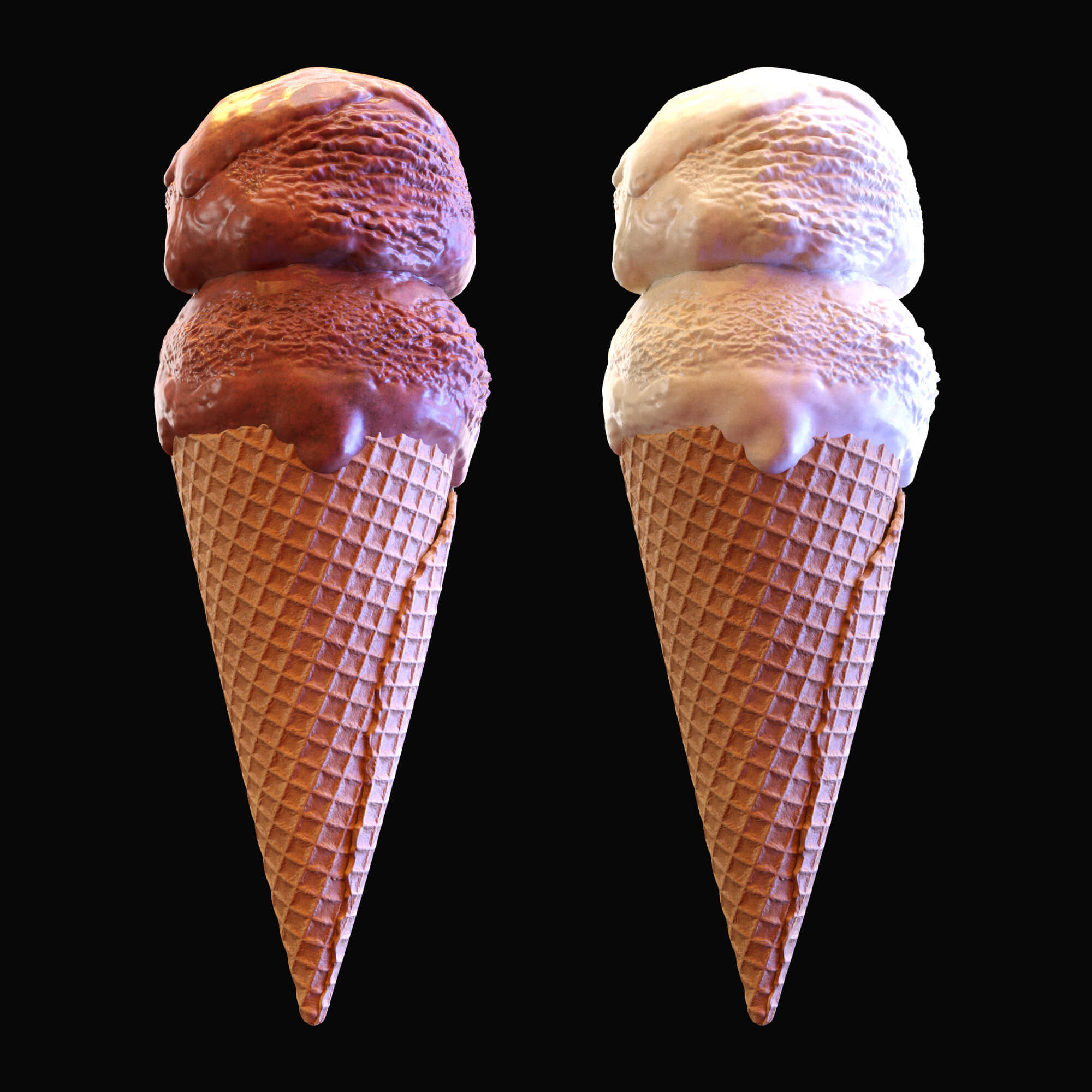 Ice Cream Cone - 3D Model by CGZen