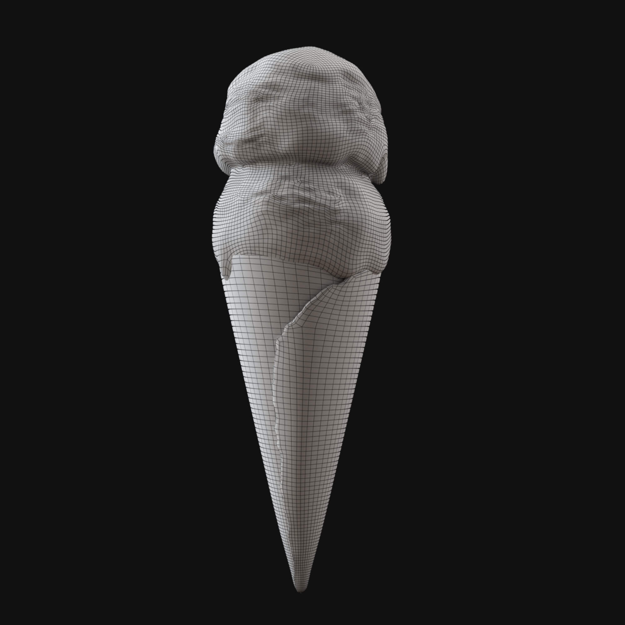 Ice Cream Cone - 3D Model by CGZen