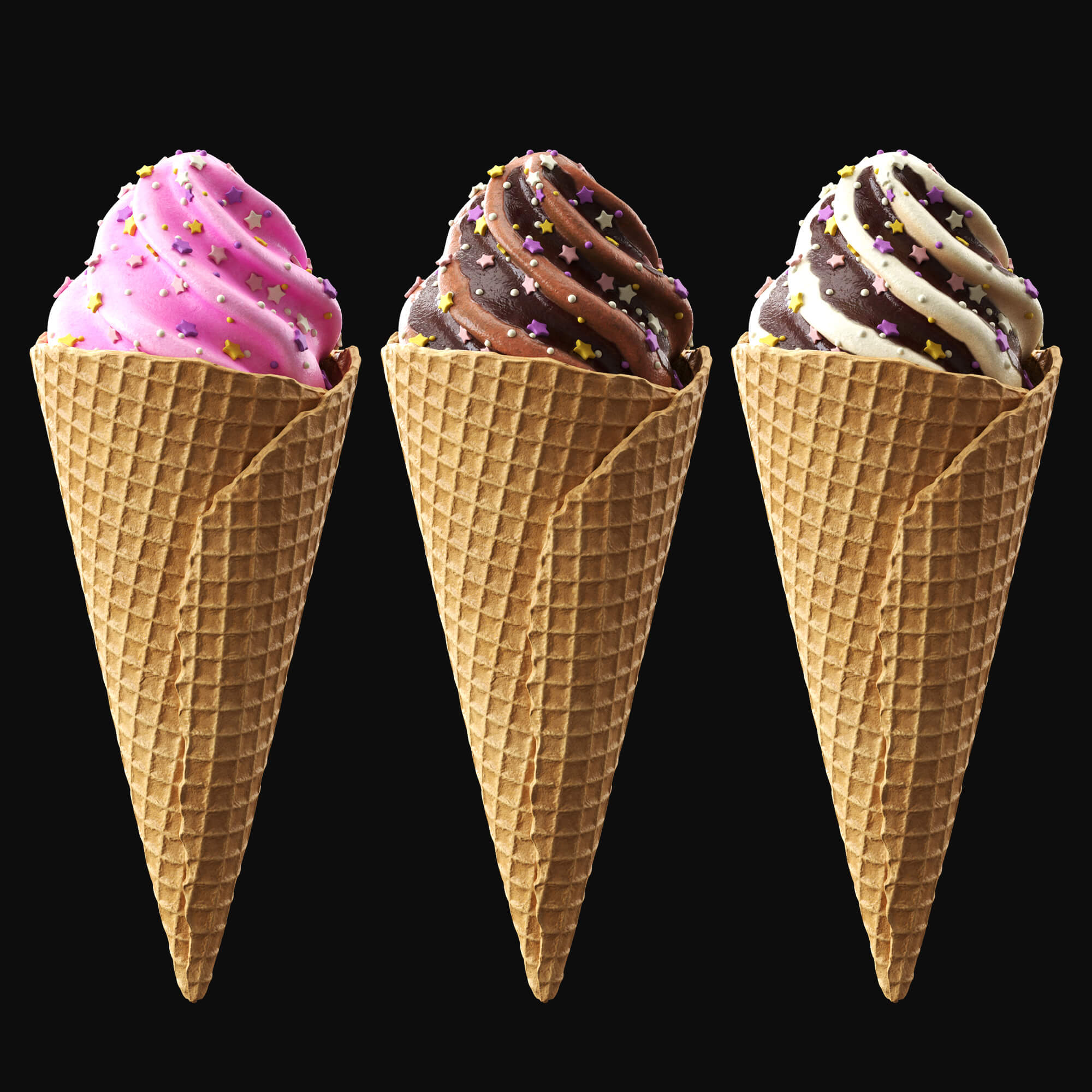 Ice Cream Cones by CGZen