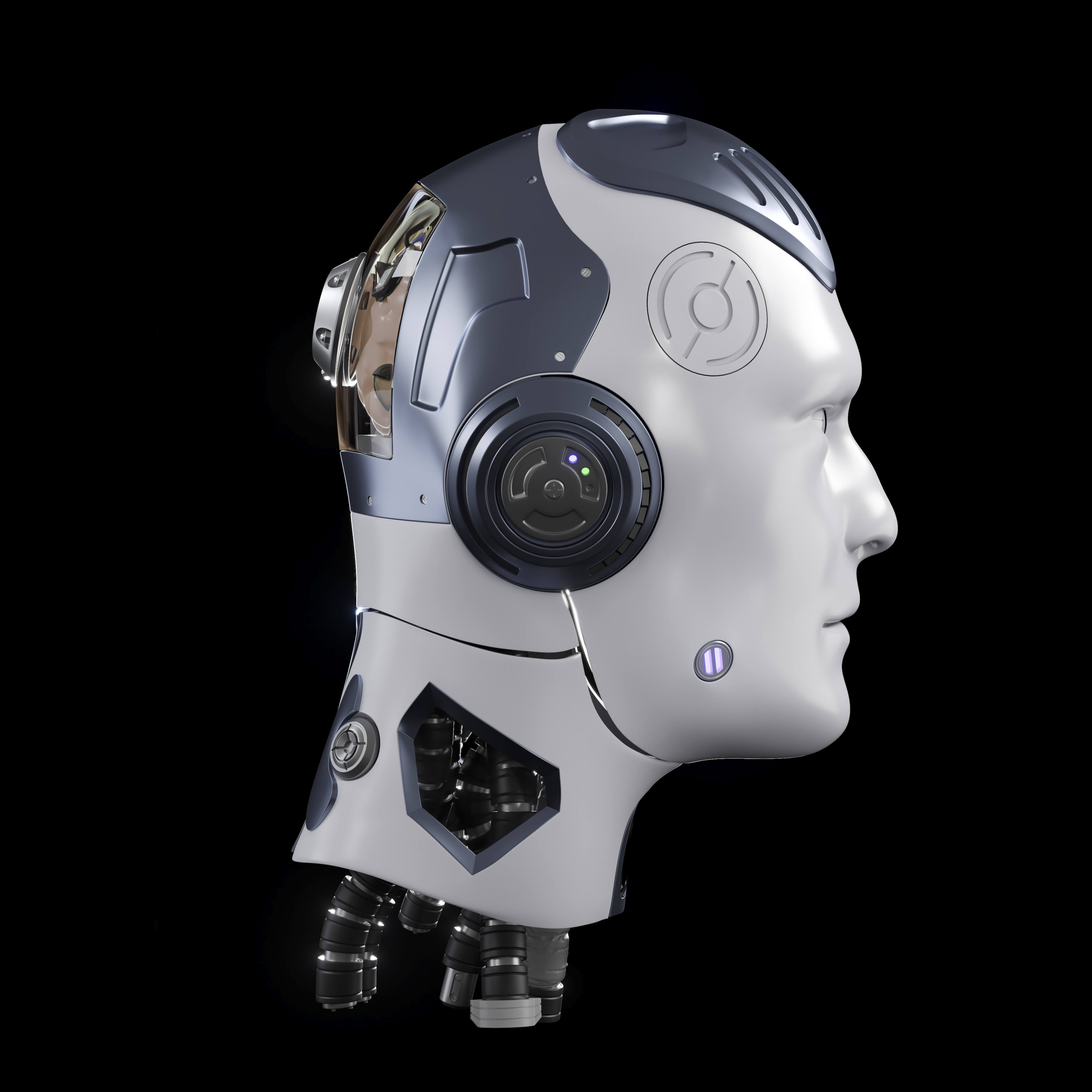 Male Robot Head - 3D Model by CGZen