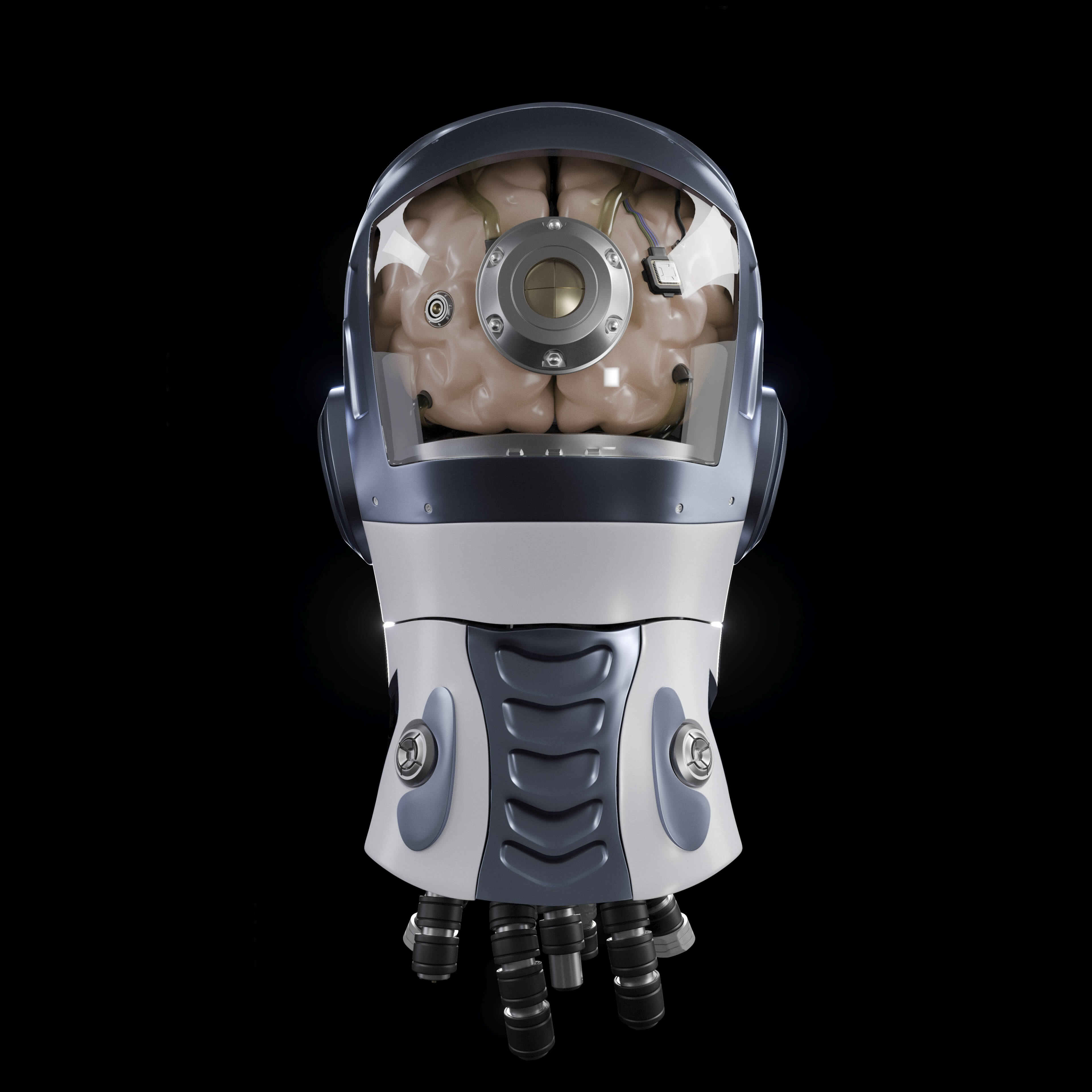 Male and Female Robot Heads by CGZen