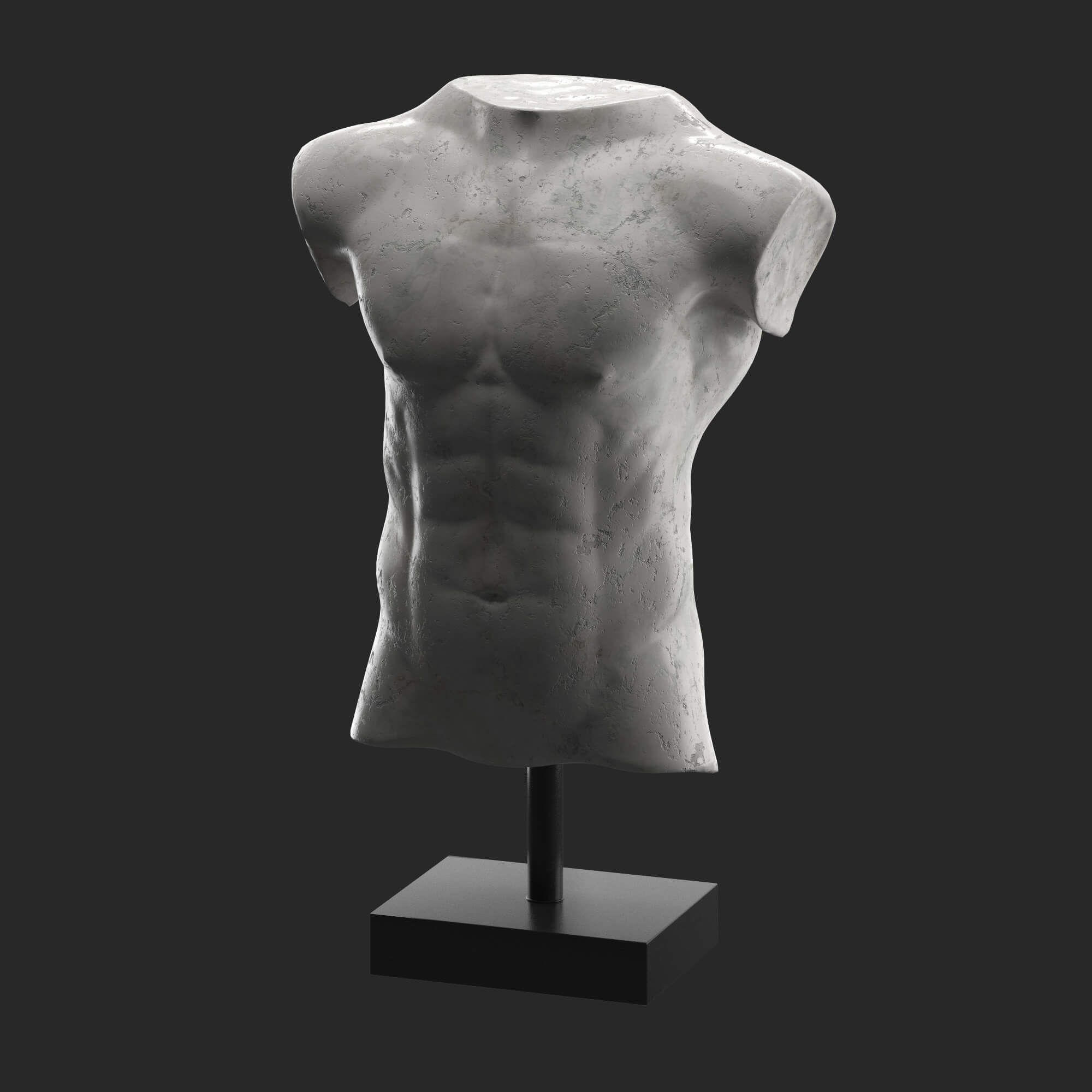 Marble Male Torso - 3D Model by CGZen
