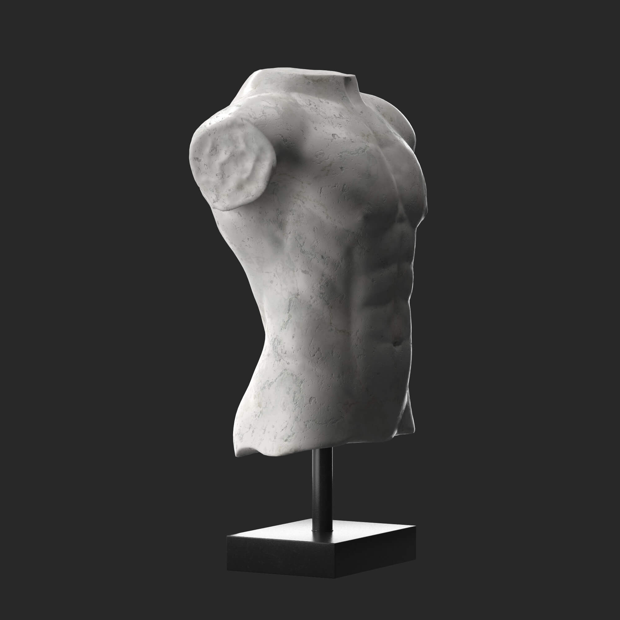 Marble Male Torso - 3D Model by CGZen
