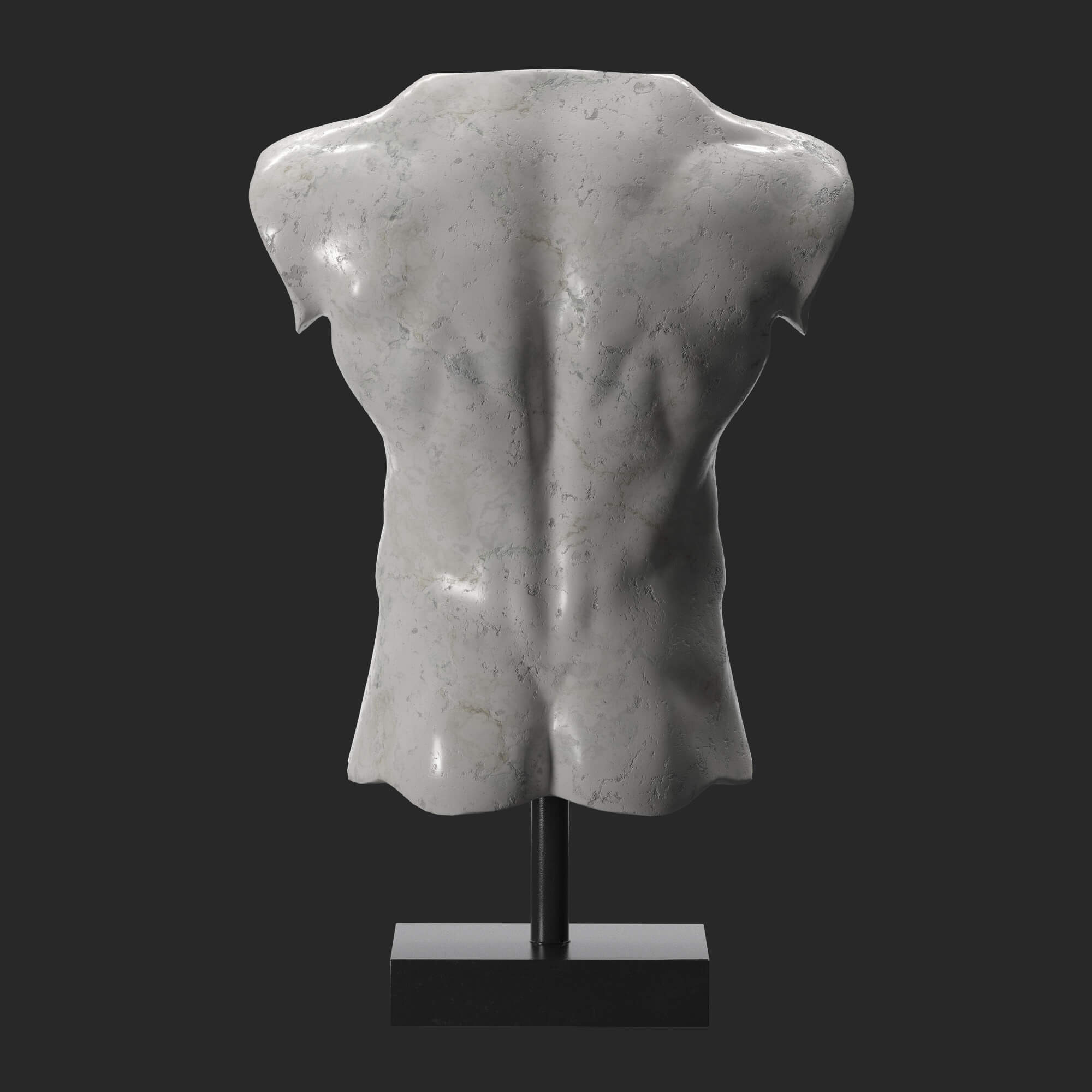 Marble Male Torso - 3D Model by CGZen