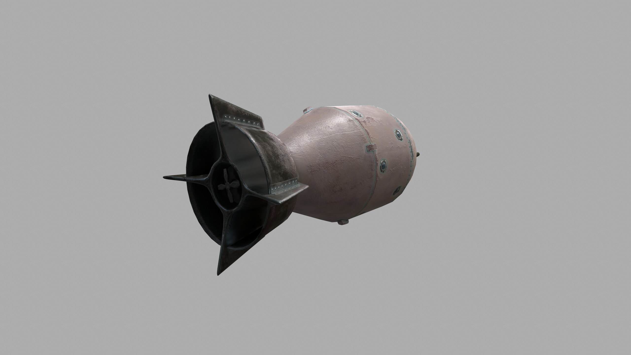 Old Atomic Bomb - 3D Model by CGZen
