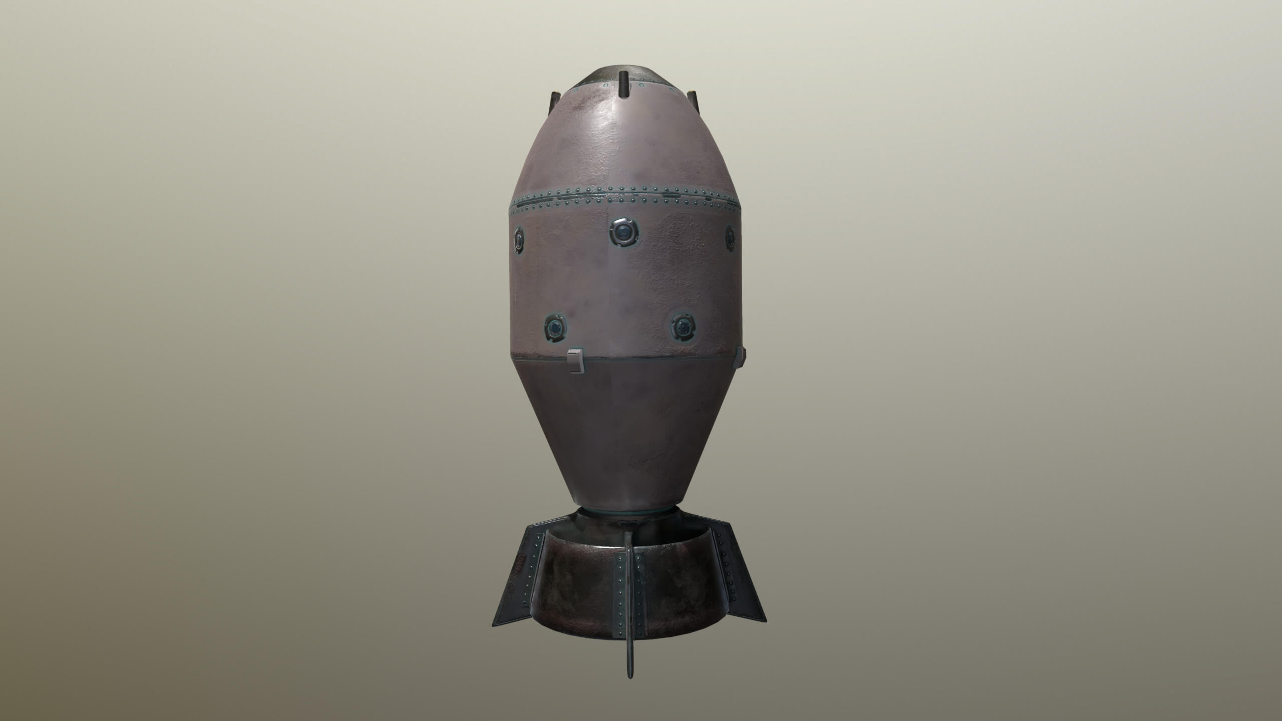 Old Atomic Bomb - 3D Model by CGZen