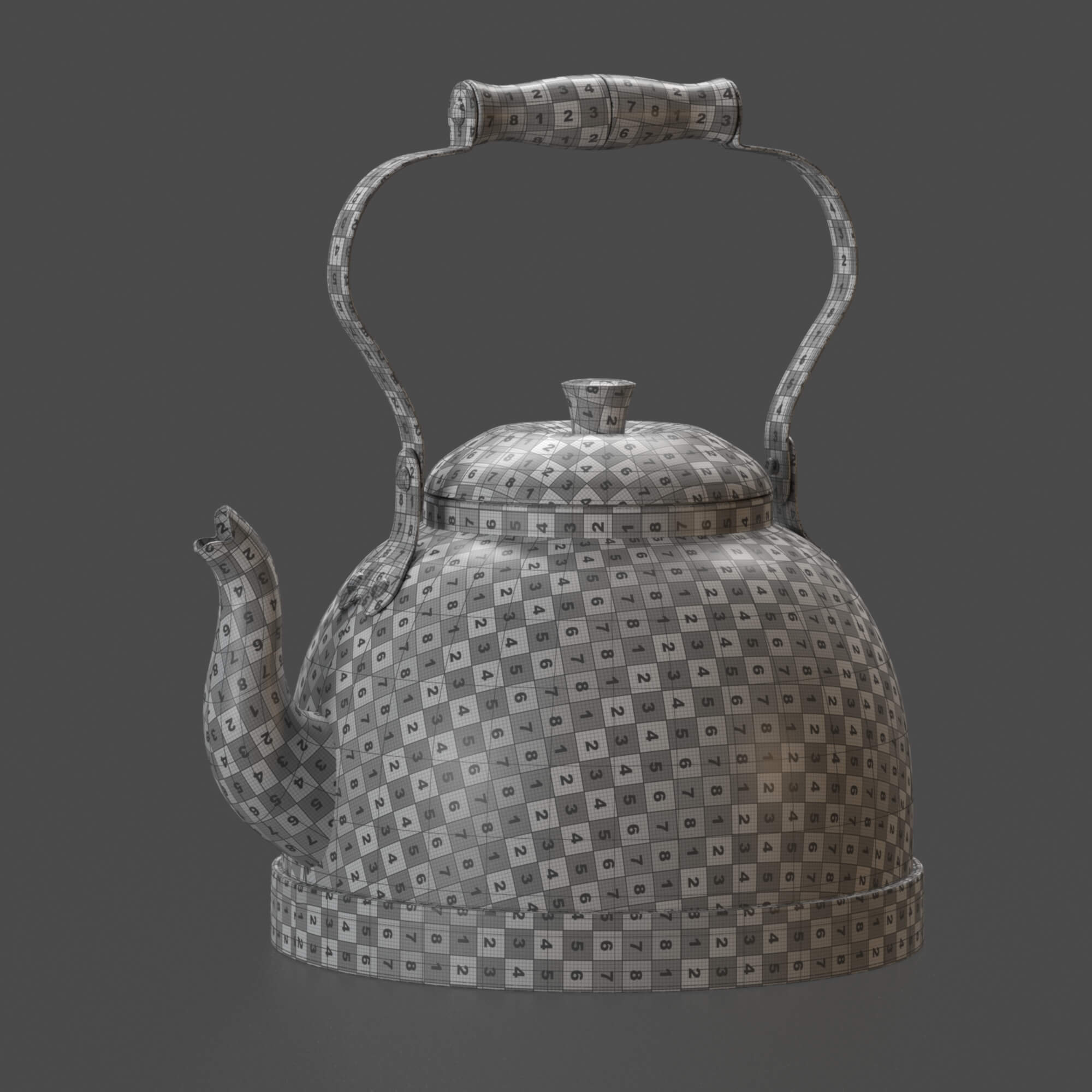 Old Brass Teapot - 3D Model by CGZen